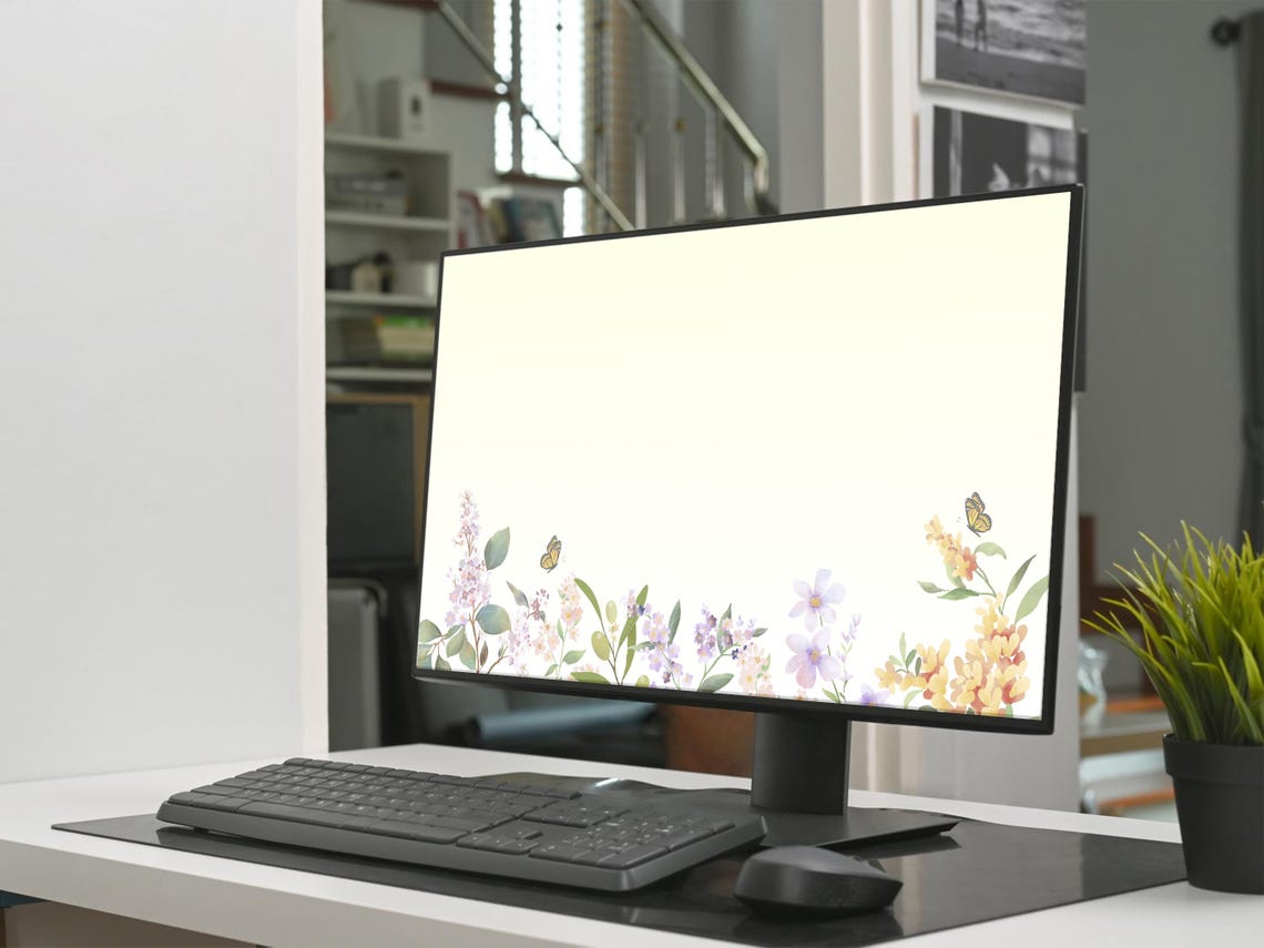Motivational Quote Laptop Wallpaper, Floral Desktop Screensaver ...
