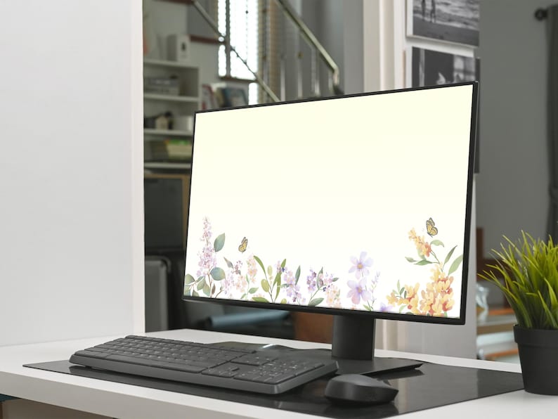 Motivational Quote Laptop Wallpaper, Floral Desktop Screensaver ...