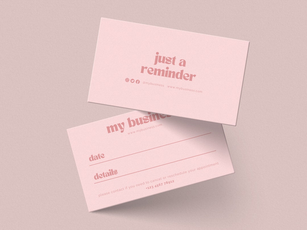 Printable Appointment Reminder Card, Appointment Planner, Modern ...