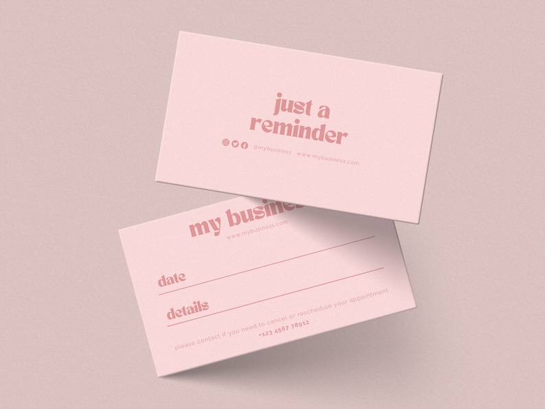 Printable Appointment Reminder Card, Appointment Planner, Modern ...