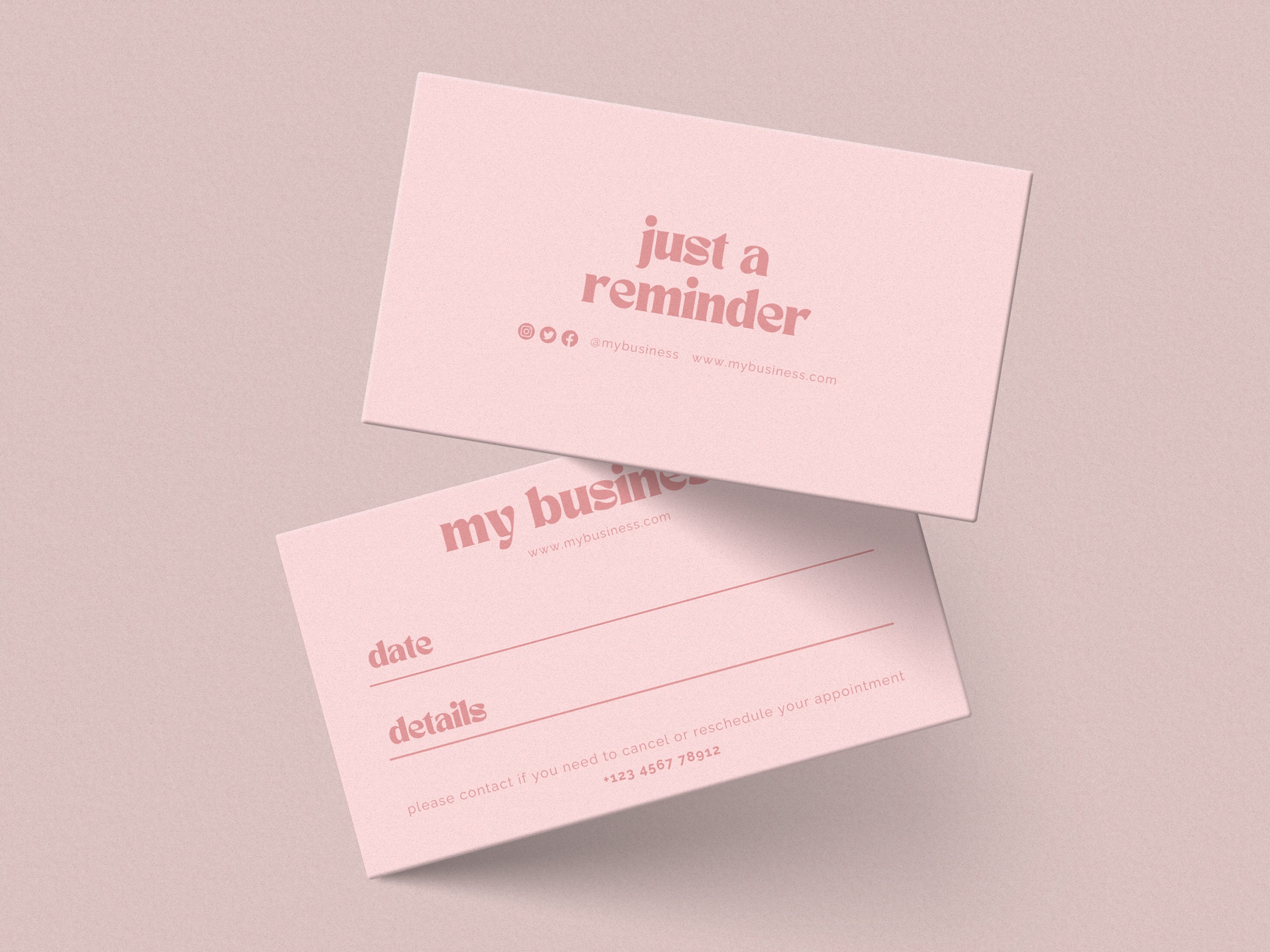 Printable Appointment Reminder Card, Appointment Planner, Modern ...