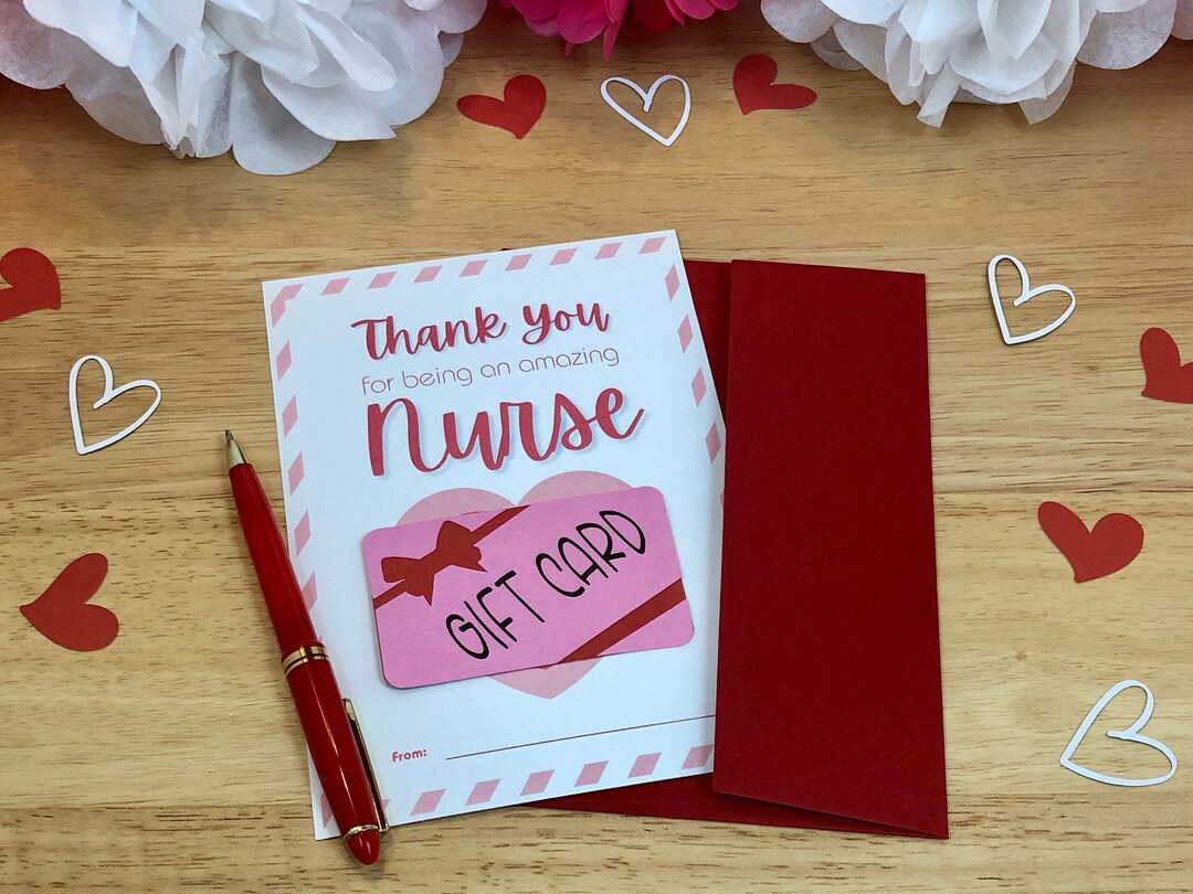 Nurse Appreciation Gift Card Holder, Printable Gift for Nurse, Nurse ...