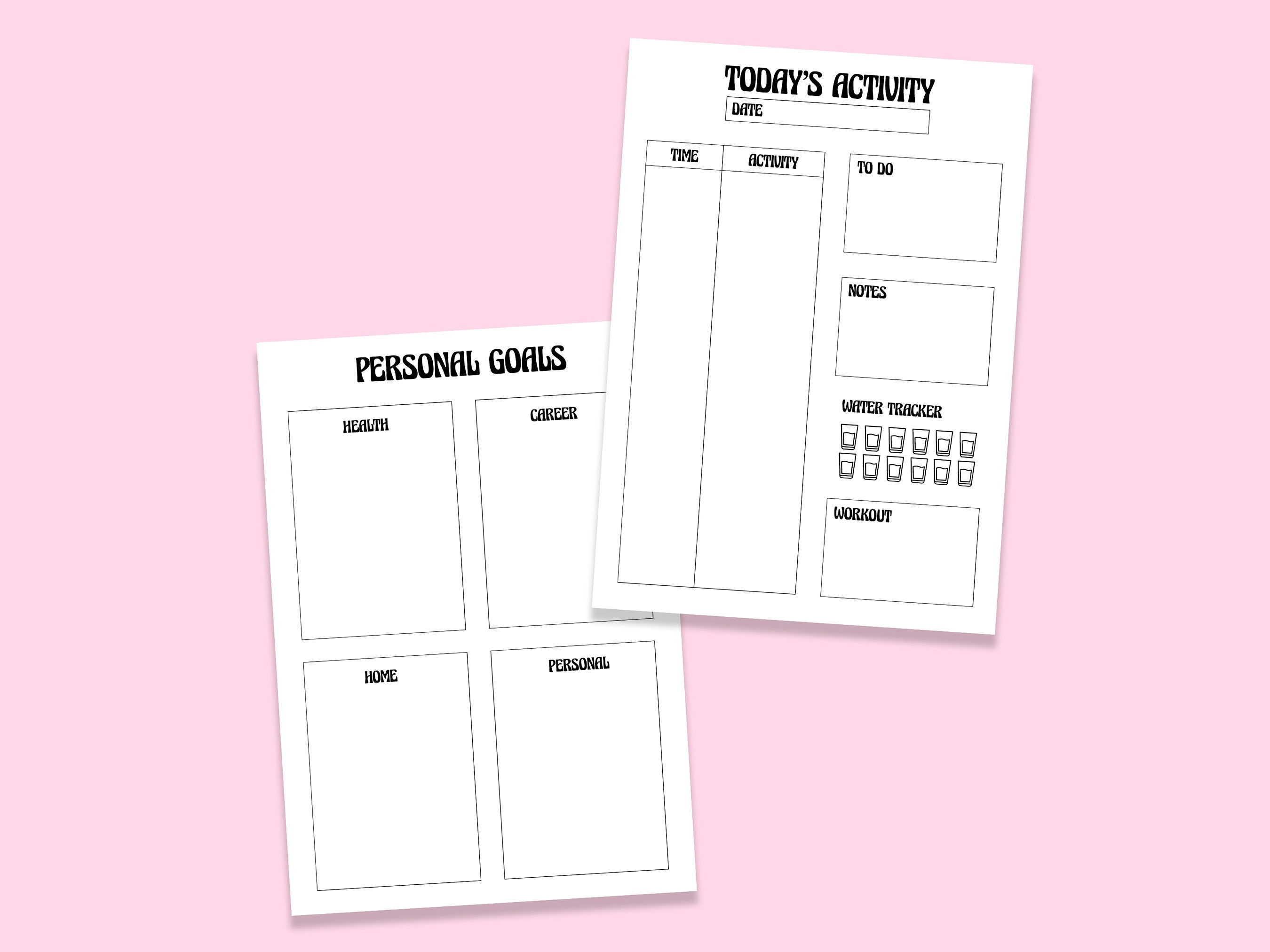 Today's Activity Journal, Digital Journal, Activity Pages, Digital ...