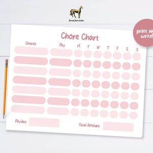 Chore Reward Chart, Kids Chore Printable Chart, Routine Board Template ...