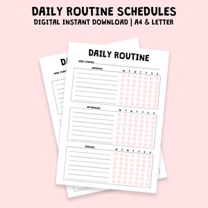 Printable Daily Routine Schedules, Printable to Do List, Routine ...