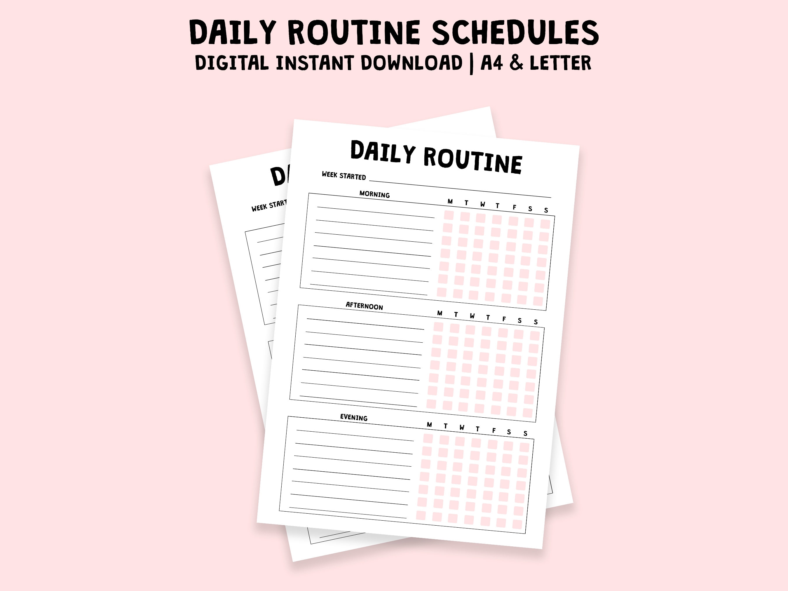 Printable Daily Routine Schedules, Printable to Do List, Routine ...