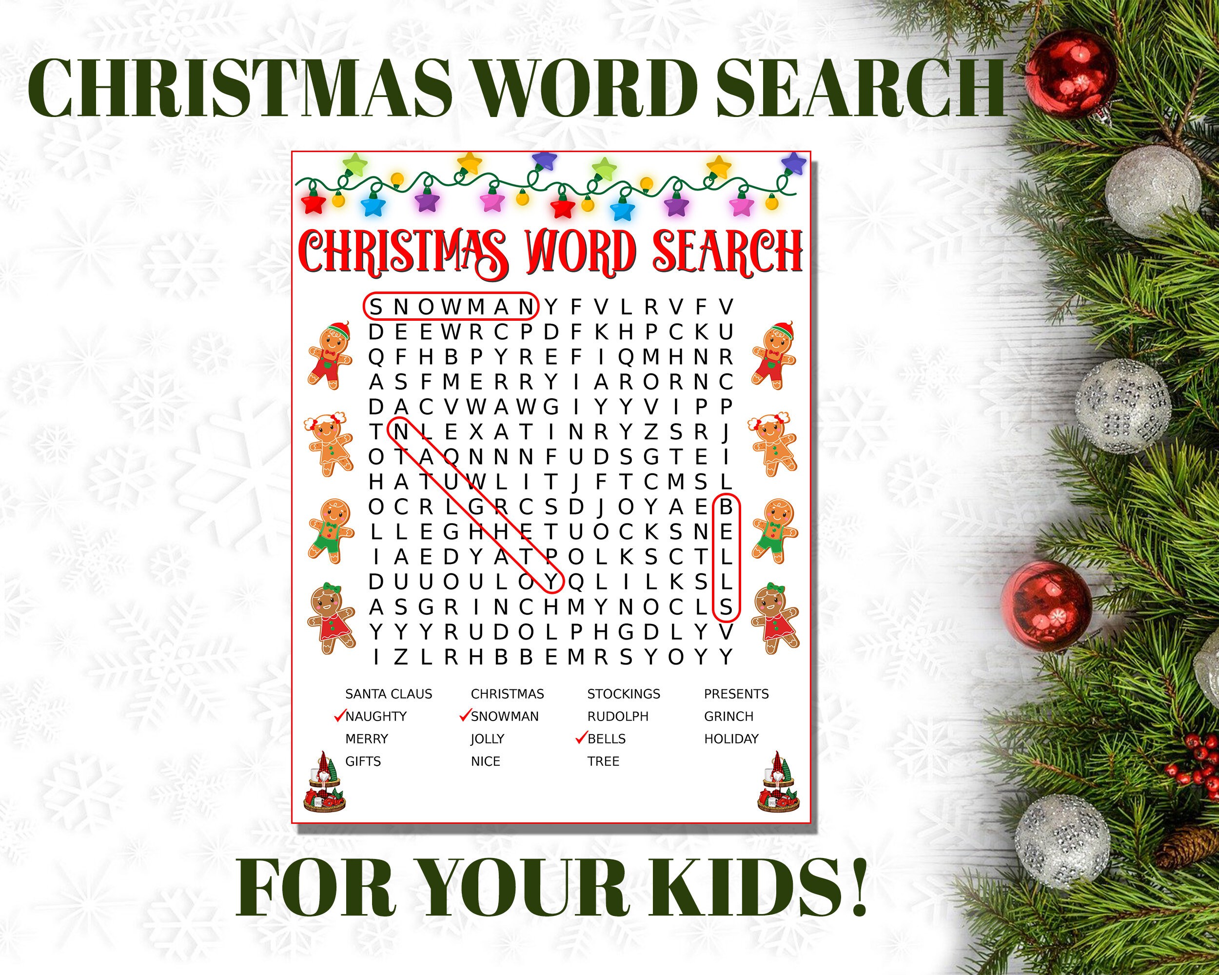 Christmas Word Search, Christmas Game Printable, Printable Christmas ...