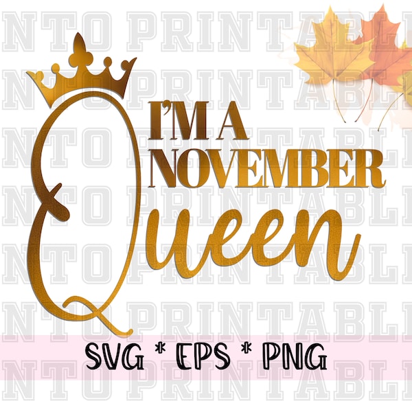 November Queen Svg - Etsy