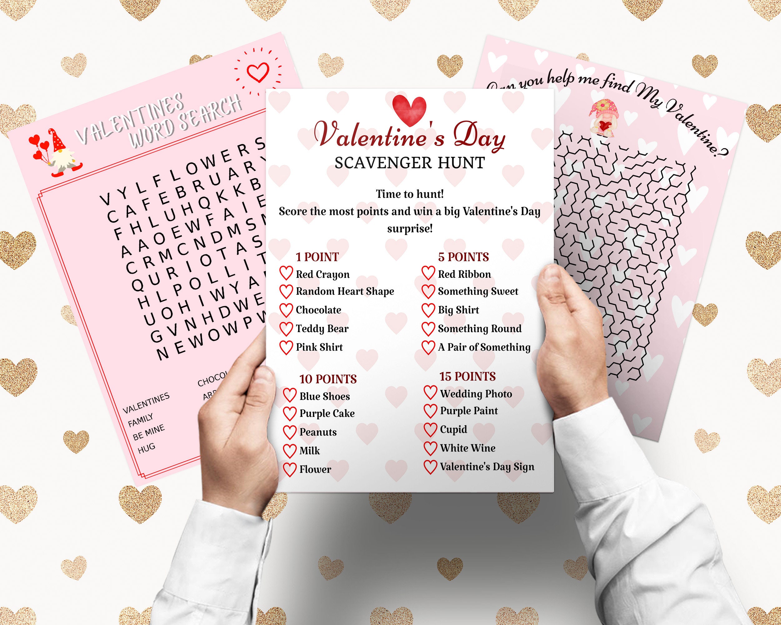 Valentine's Day Activity Bundle, Printable Valentines Day Games ...