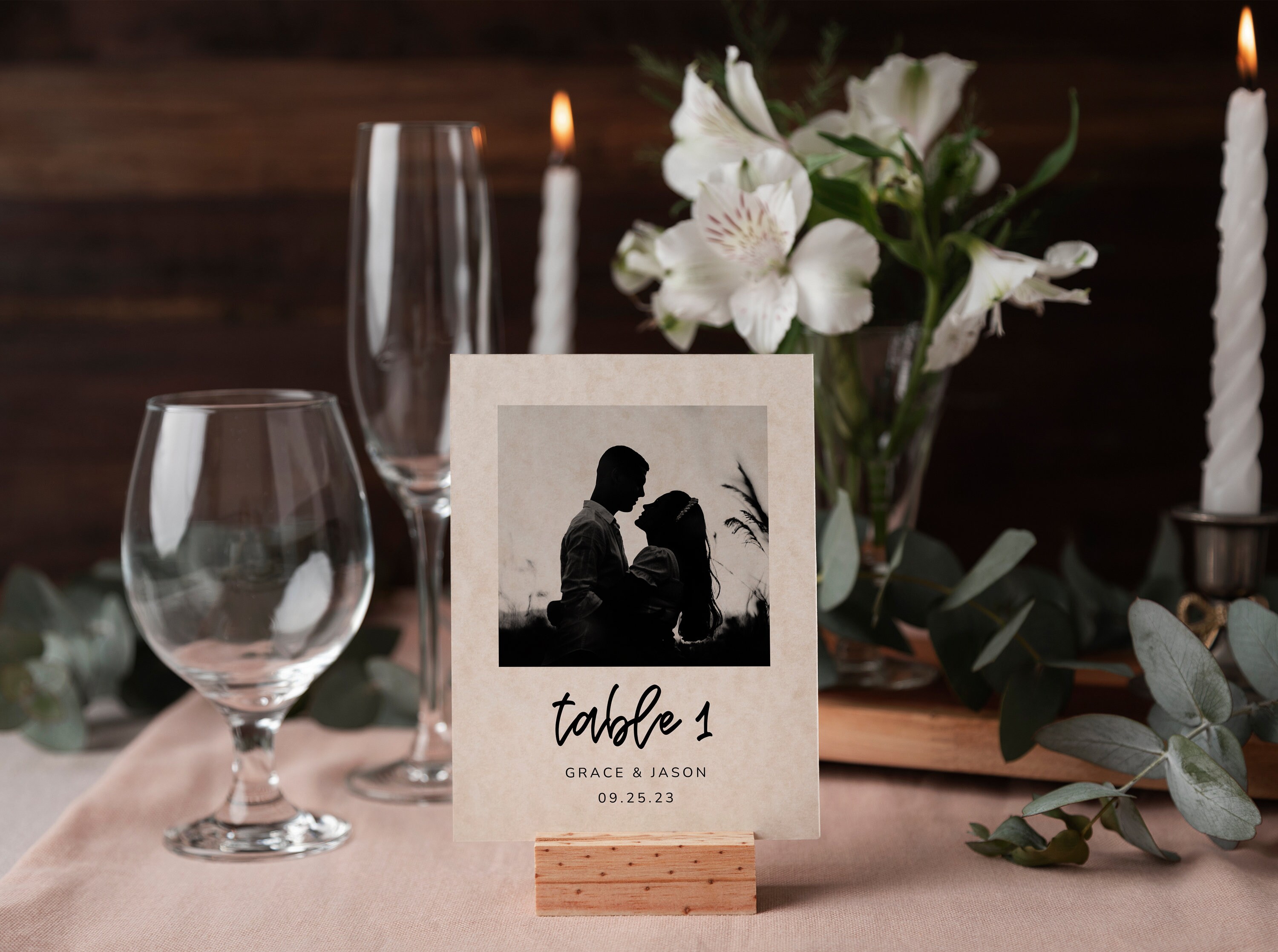 Custom Wedding Table Numbers, Photo Table Numbers, Reception Table ...