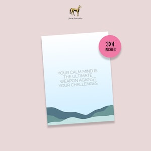 Mindfulness and Meditation Cards, Printable Affirmation Card, Positive ...