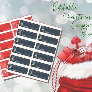 Editable Christmas Coupons, Printable Christmas Vouchers Gift ...