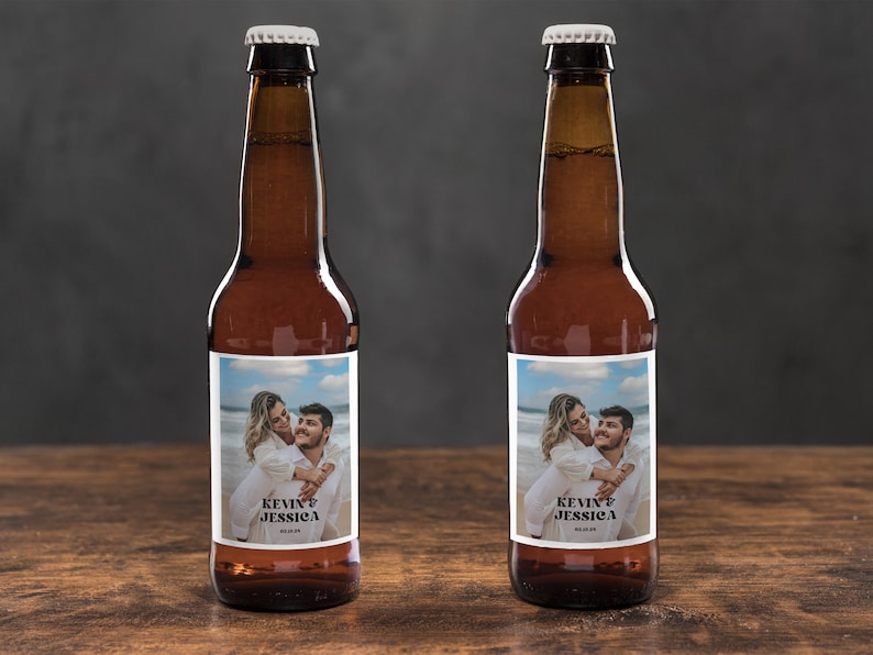 Wedding Beer Bottle Labels, Personalized Printable Beer Bottle Template ...