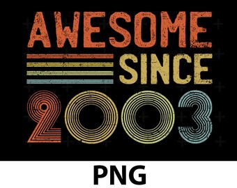 Vintage 2003 PNG 20th Birthday PNG 20 Year Old PNG 2003 Retro - Etsy