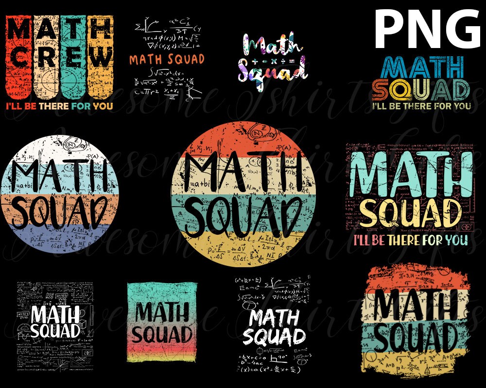 Math Squad Bundle PNG, Math Teacher PNG, Math Coach PNG ,digital Back ...