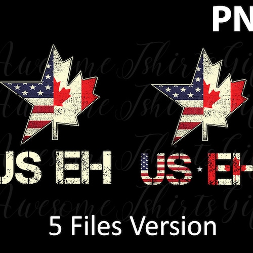 USEH PNG America Canada Flag USA Flag Png American Canadian - Etsy
