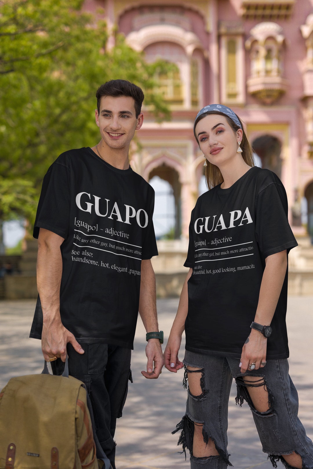 Guapo & Guapa Dictionary Definition | Funny Couple T-shirt Designs Png ...
