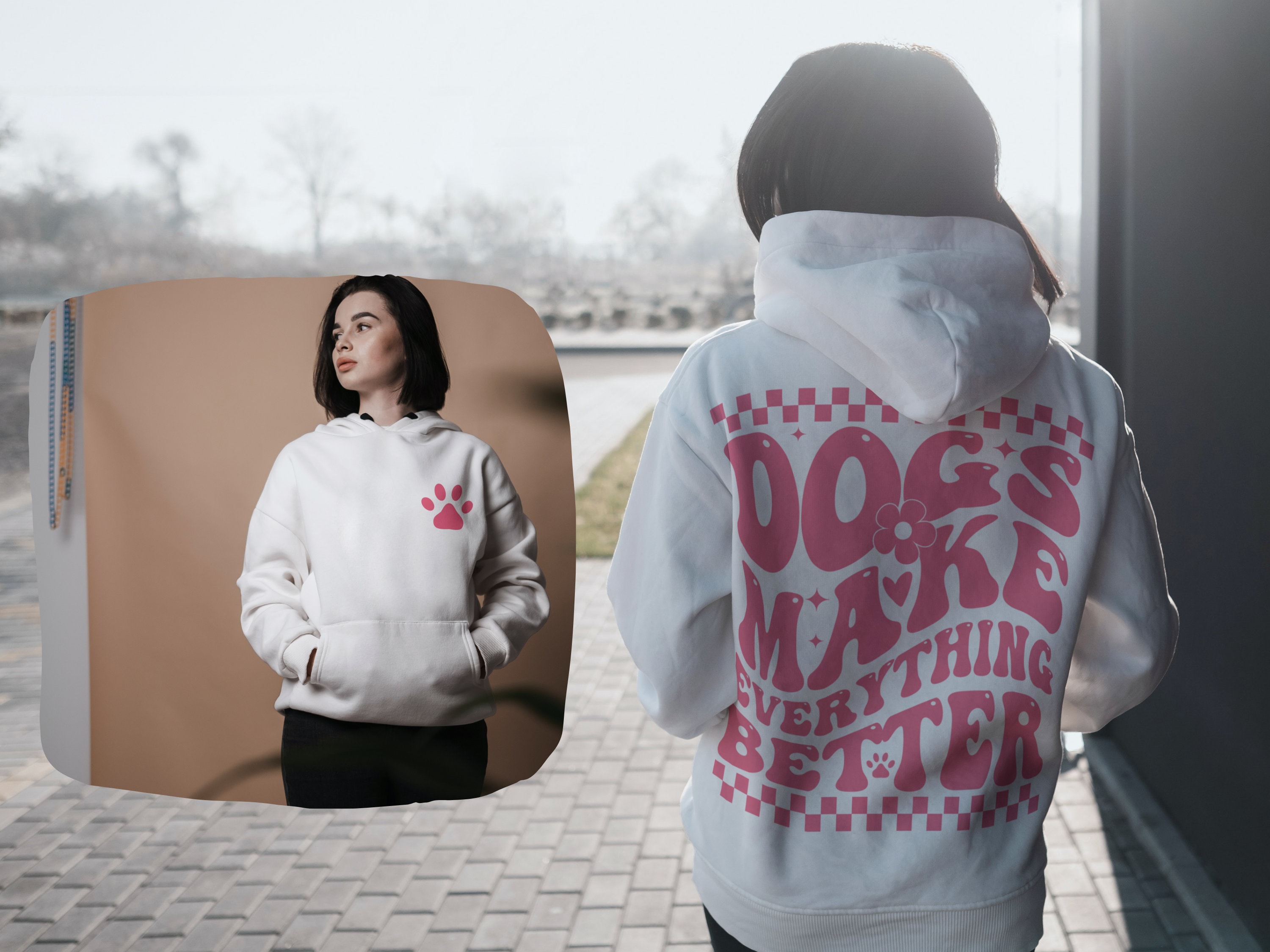 Retro Groovy PNG Dog Design Dogs Make Everything Better 5 Versions - Etsy