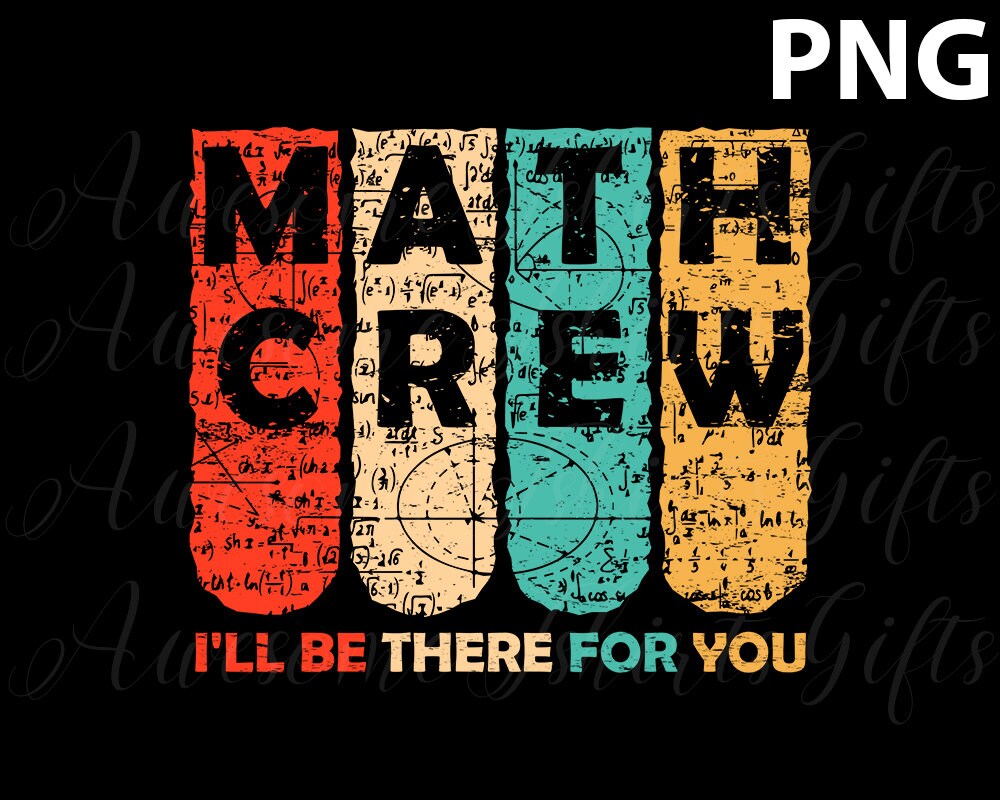 Retro Vintage Math Crew PNG, Math Teacher PNG, Math Coach PNG ,digital ...
