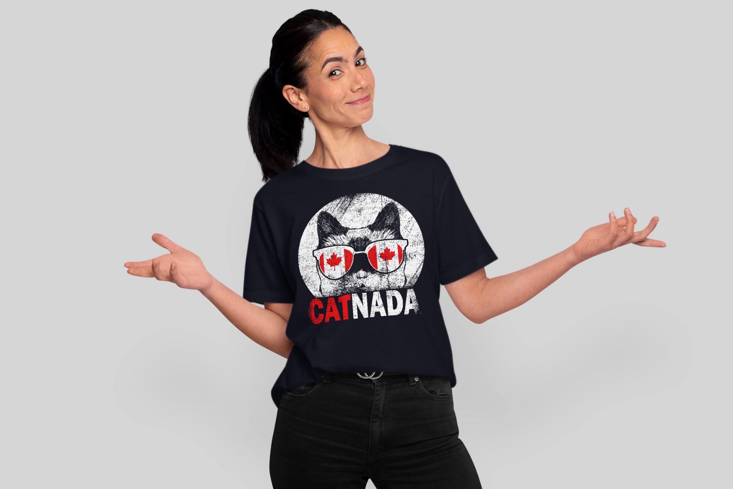 Catnada-canada PNG Funny Canadian Cat Sunglasses Png - Etsy