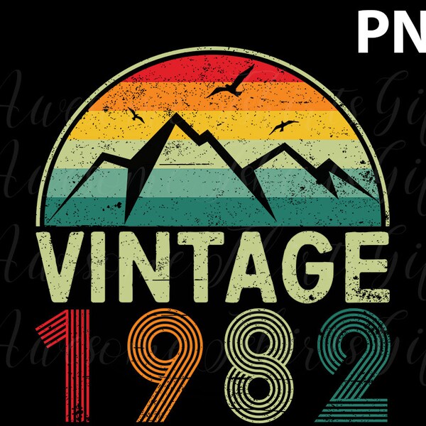 Vintage 1982 Png - Etsy