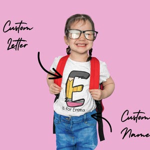 Custom Back to School Design | Alphabet Letter & Name for Boys and ...