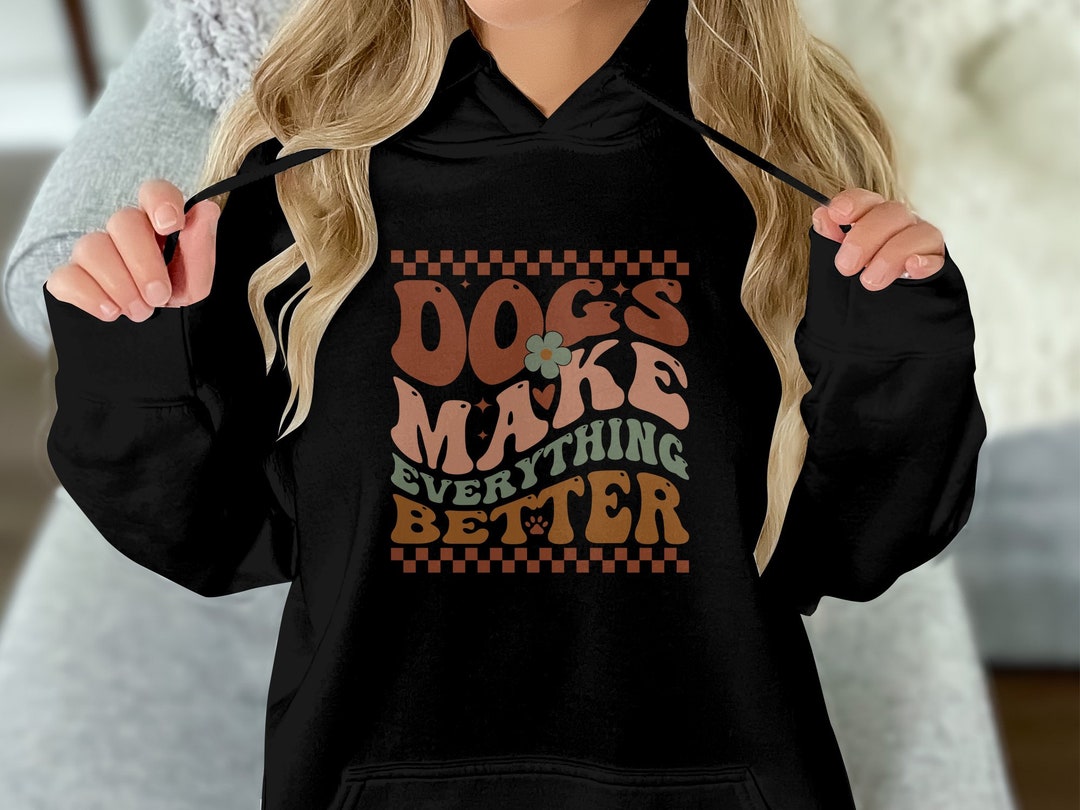 Retro Groovy PNG Dog Design - Dogs Make Everything Better -5 Versions ...