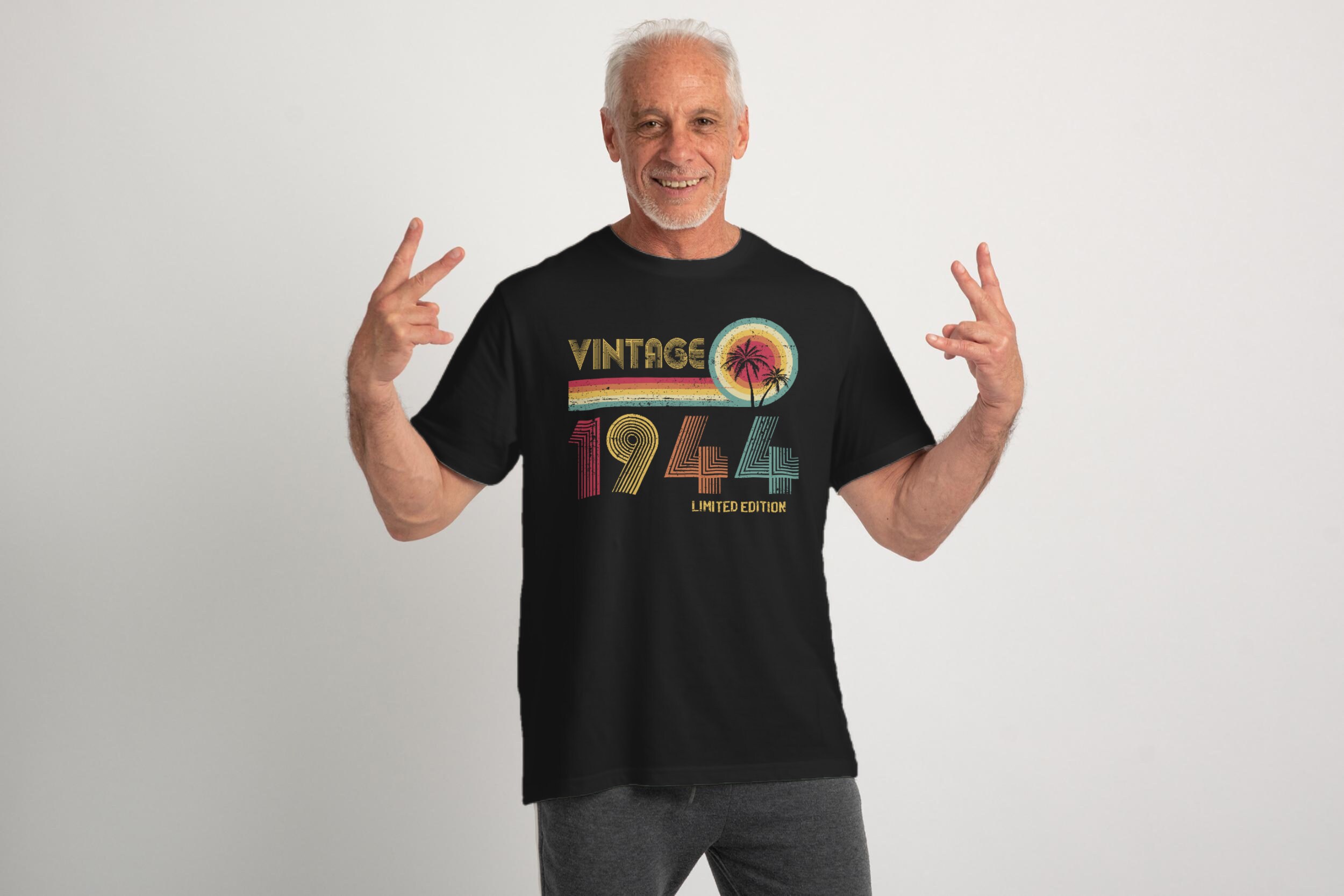 Vintage 1944 T-shirt Design Bundle Set of 5 PNG Files - Etsy