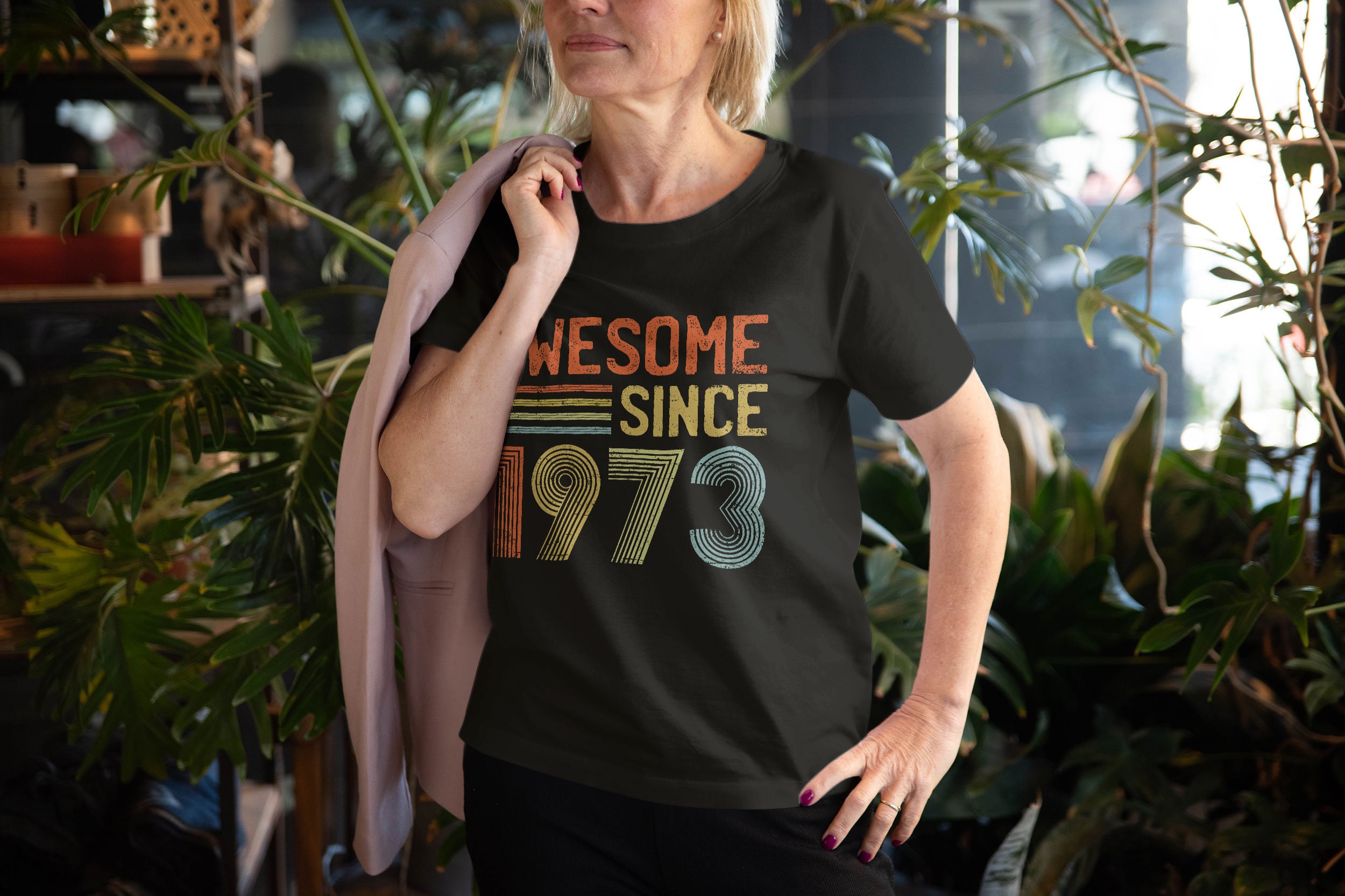 Vintage 1973 T-shirt Design Bundle Set of 5 PNG Files 50th Birthday 50 ...