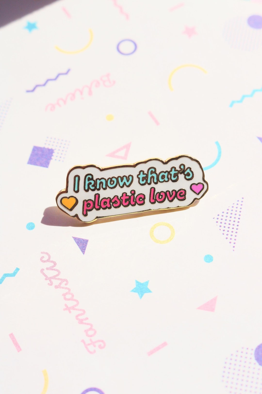 Plastic Love Enamel Pin - Etsy