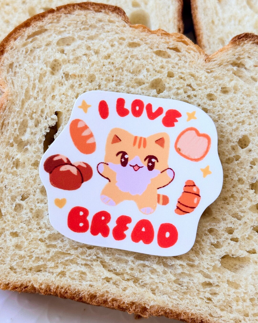 I Love Bread Sticker - Etsy