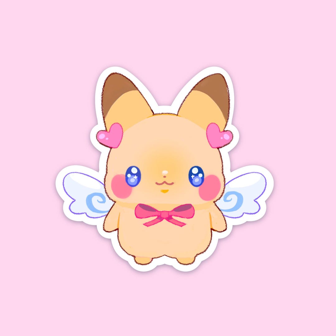 Pika Angel Vinyl Sticker - Etsy