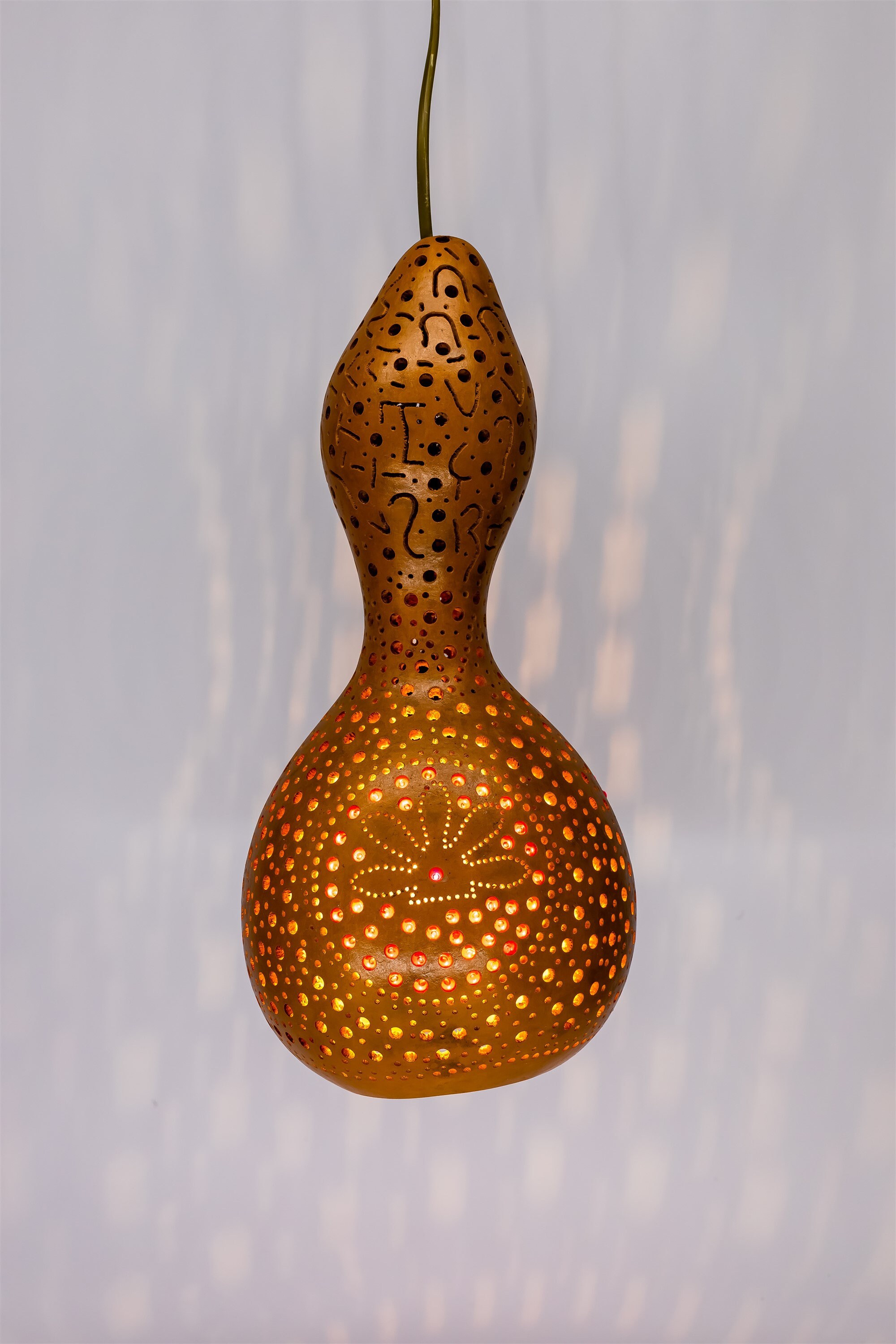 Lámpara de calabaza alienígena hecha a mano / Lámpara Calabash - Etsy ...