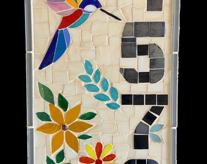 Custom Made Mosaic Address Sign. - Etsy