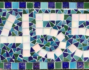 Mosaic Address Sign - Etsy