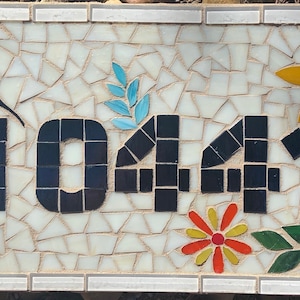 Custom Made Mosaic Address Sign. - Etsy