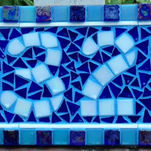 Custom Made Mosaic Address Sign. - Etsy