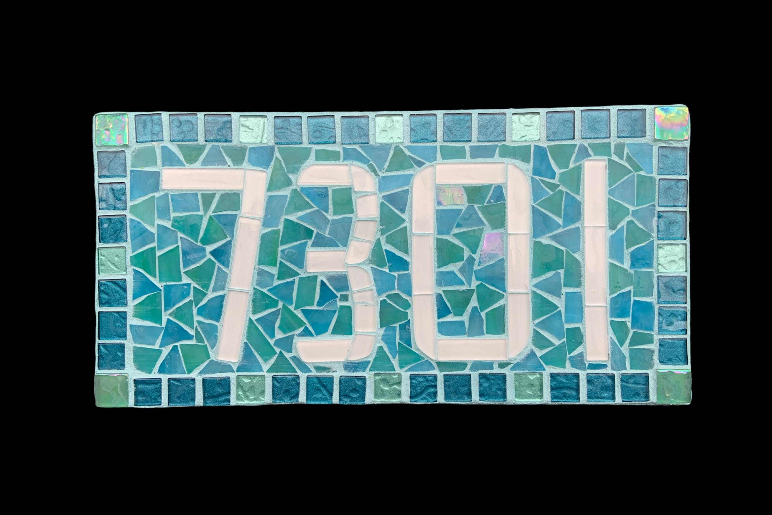 Custom Made Mosaic Address Sign. - Etsy
