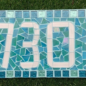 Custom Made Mosaic Address Sign. - Etsy