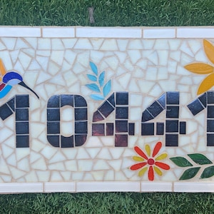 Custom Made Mosaic Address Sign. - Etsy