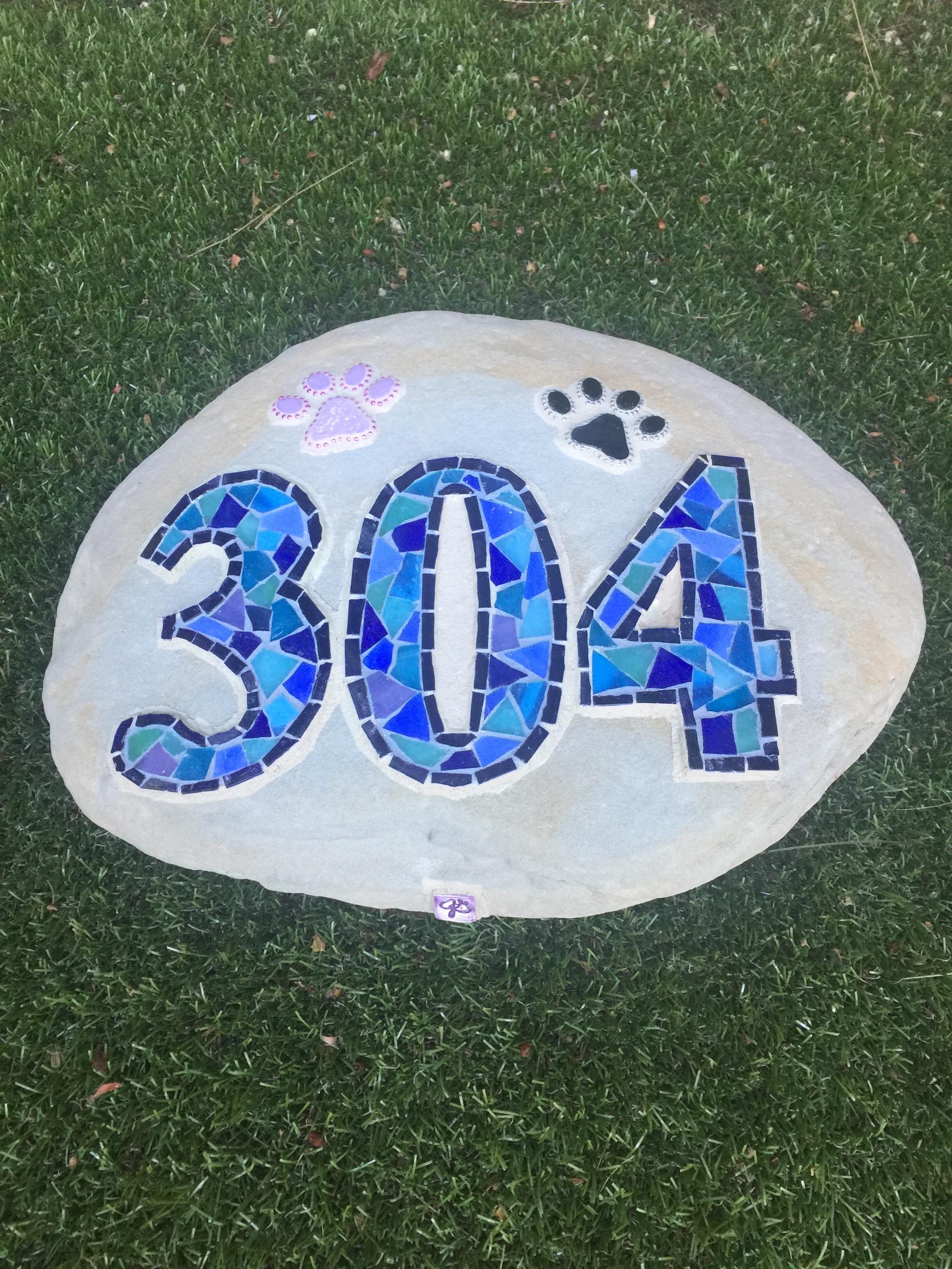 Custom Made Mosaic Address Sign. - Etsy