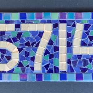 Custom Made Mosaic Address Sign. - Etsy