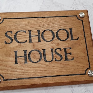 Solid Oak Bespoke Engraved House Sign Plaque - Etsy