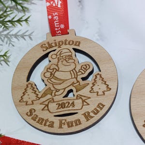 Personalised Christmas Santa Fun Run Medal | Award - Etsy UK