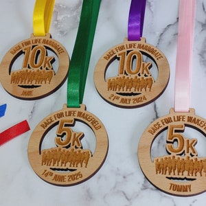 Personalised Running Medal Award | Race for Life | 10k | 5k | Marathon ...