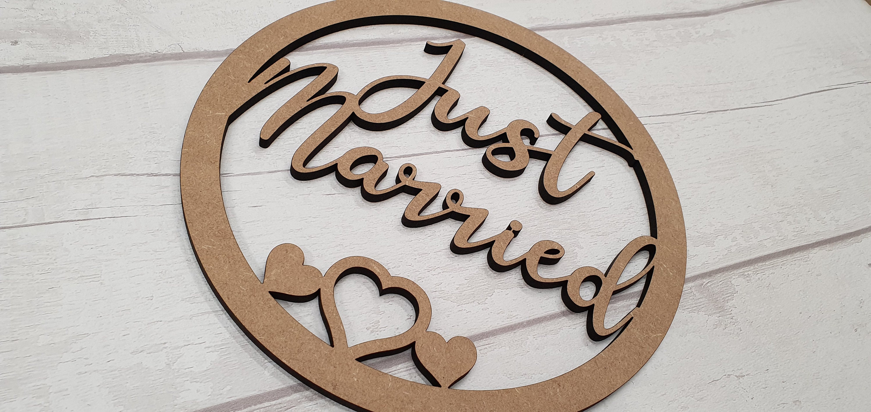 Hoop Sign Wedding Just Married Crafter Make Your Own - Etsy UK