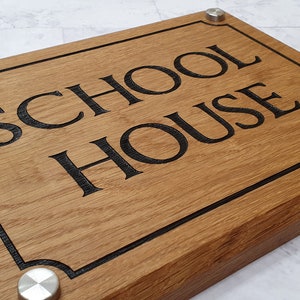 Solid Oak Bespoke Engraved House Sign Plaque | Etsy