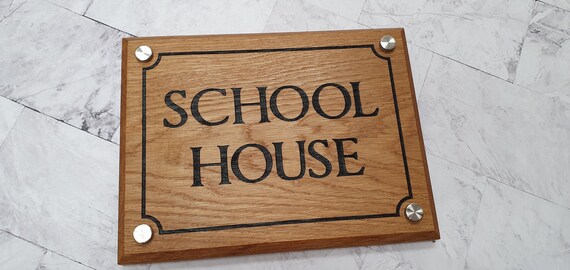 Solid Oak Bespoke Engraved House Sign Plaque | Etsy