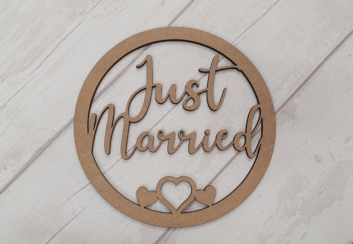 Hoop Sign Wedding Just Married Crafter Make Your Own | Etsy