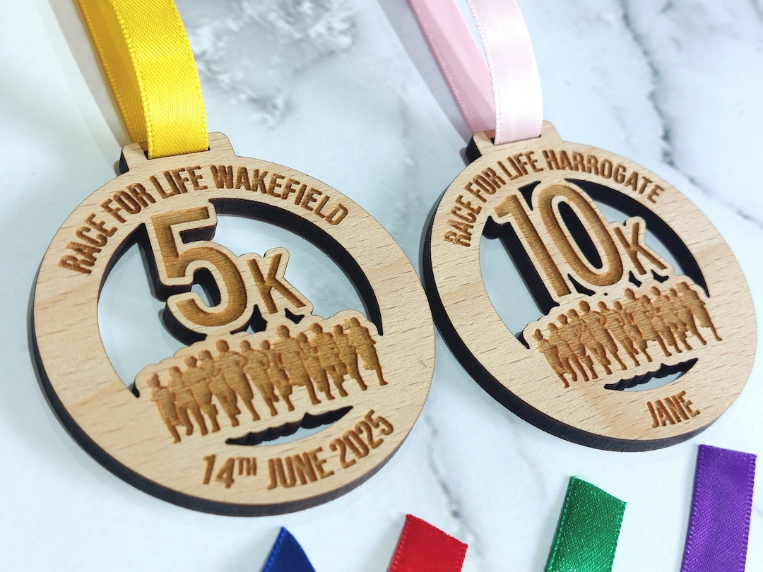 Personalised Running Medal Award | Race for Life | 10k | 5k | Marathon ...